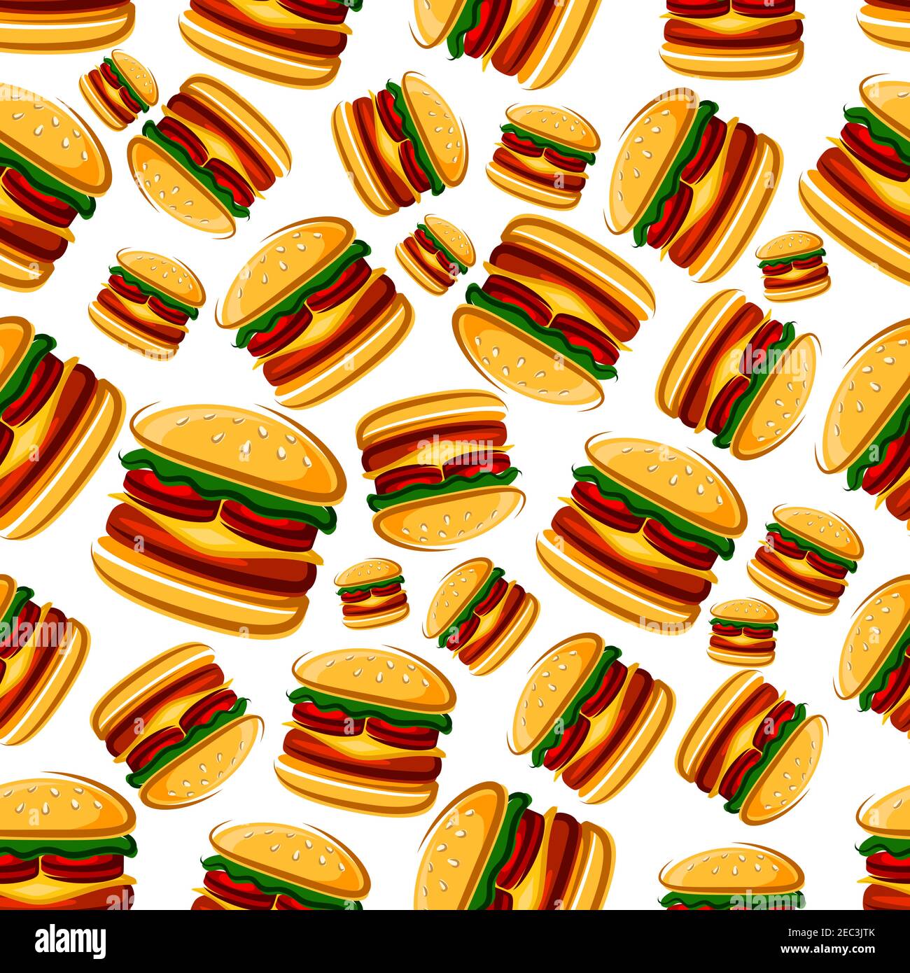 Burger sandwiches background for cafe interior or menu design with ...