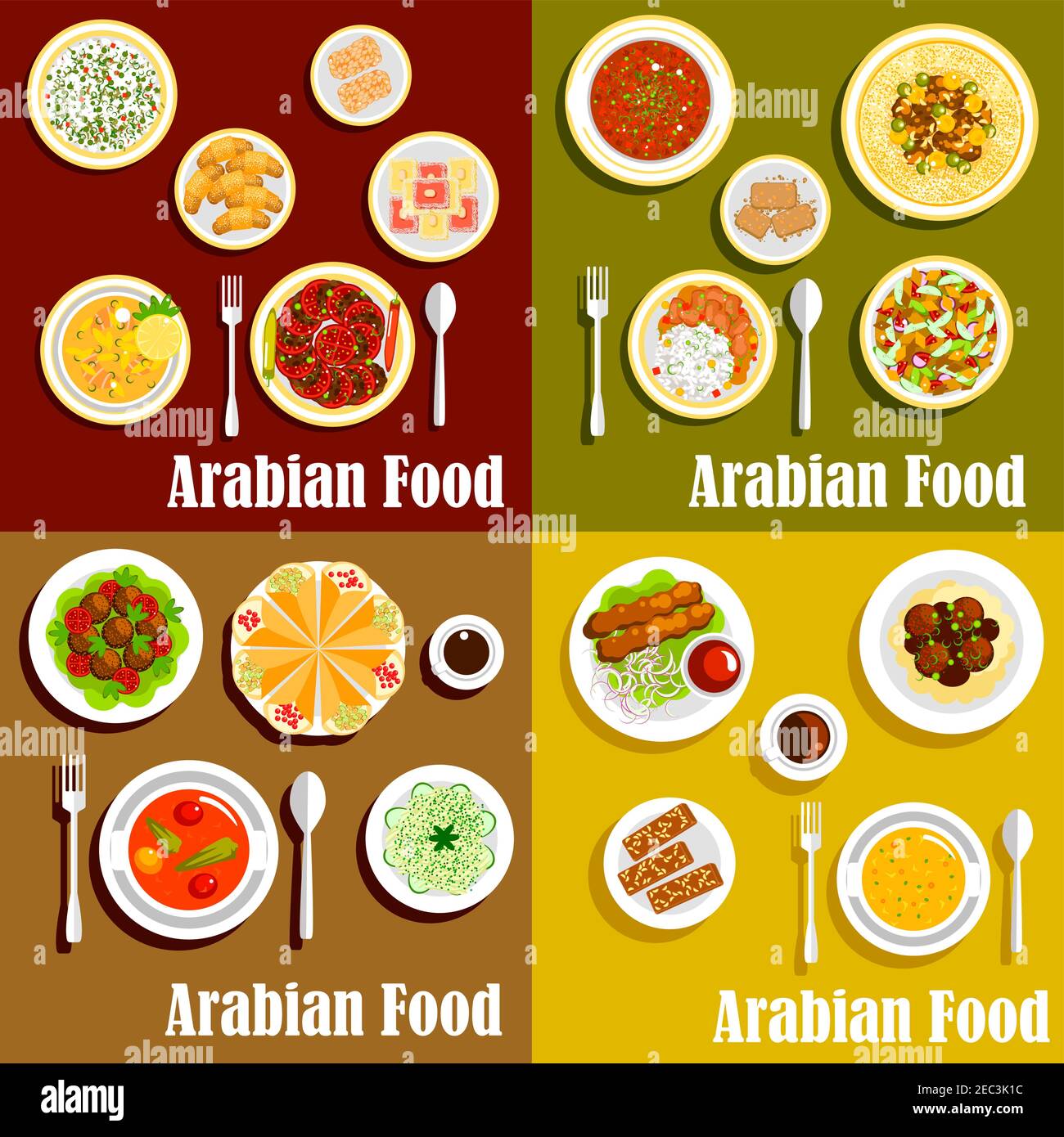 Lebanese dishes Stock Vector Images - Alamy