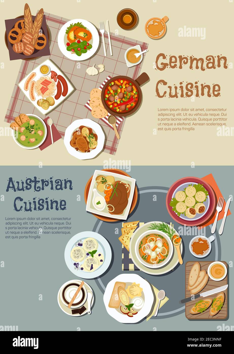 Austrian food and drink Stock Vector Images - Alamy