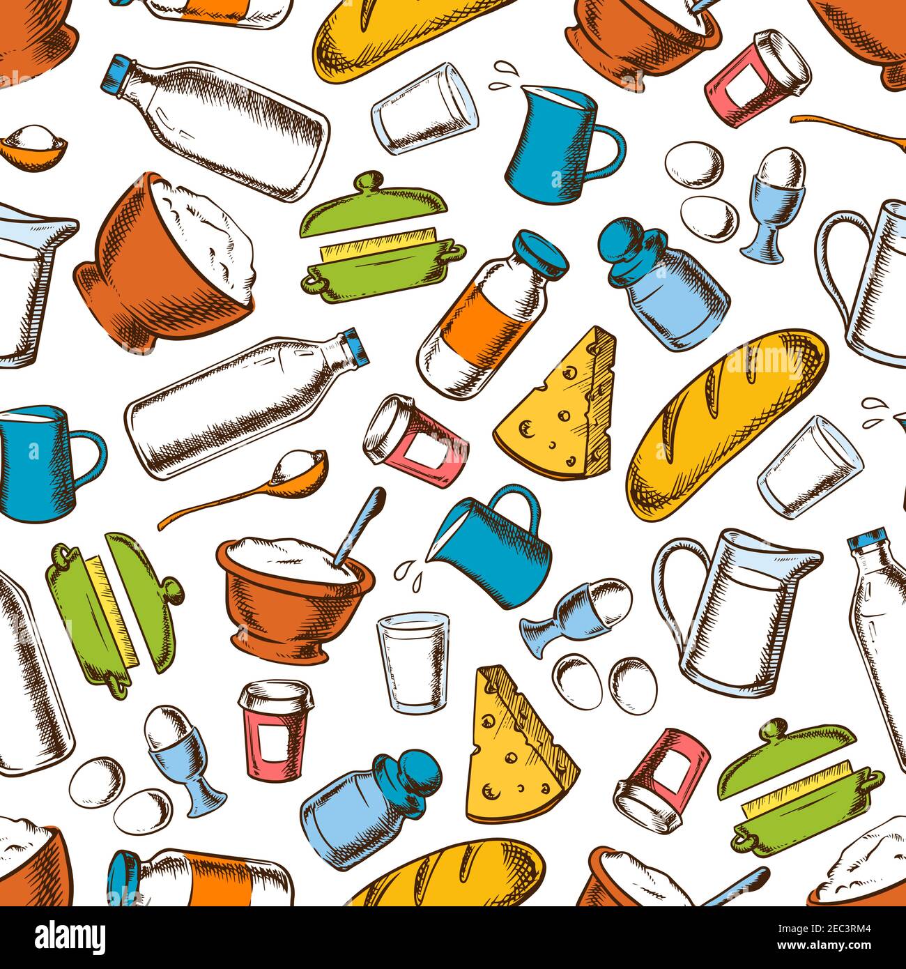 Cooking ingredients background for kitchen interior design with ...