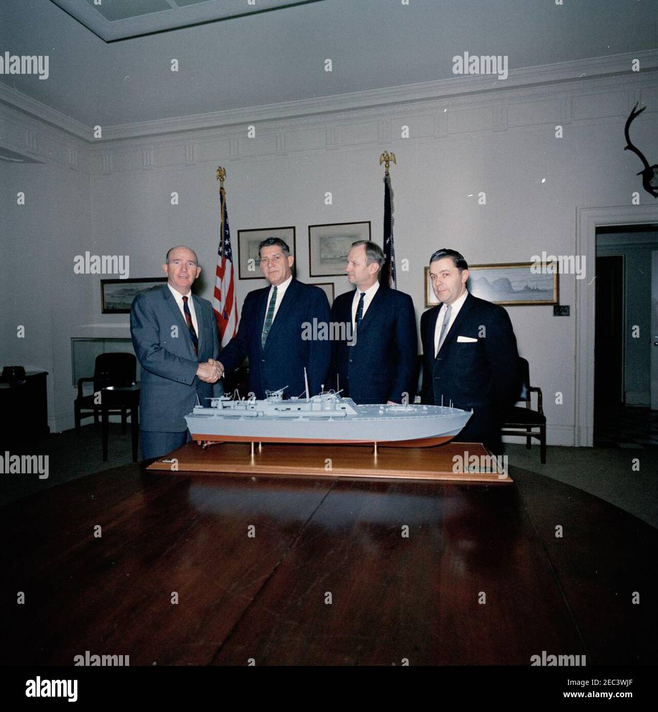 Presentation of a model PT boat for President Kennedy. Special ...