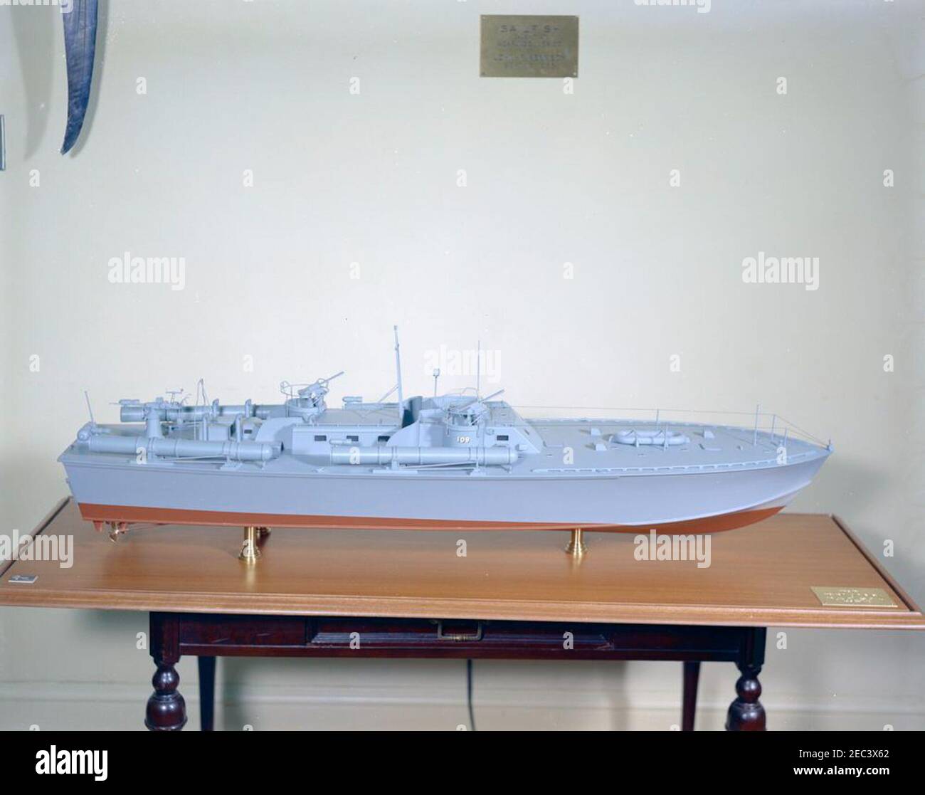 PT 109 boat model. A model of PT Boat 109, presented to President John ...