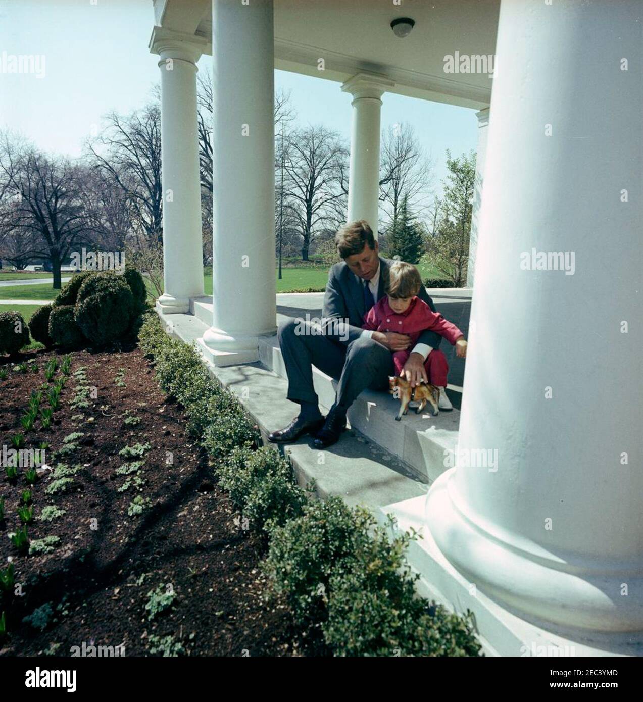 President Kennedy with John F. Kennedy, Jr. (JFK, Jr.), u0026 Caroline ...