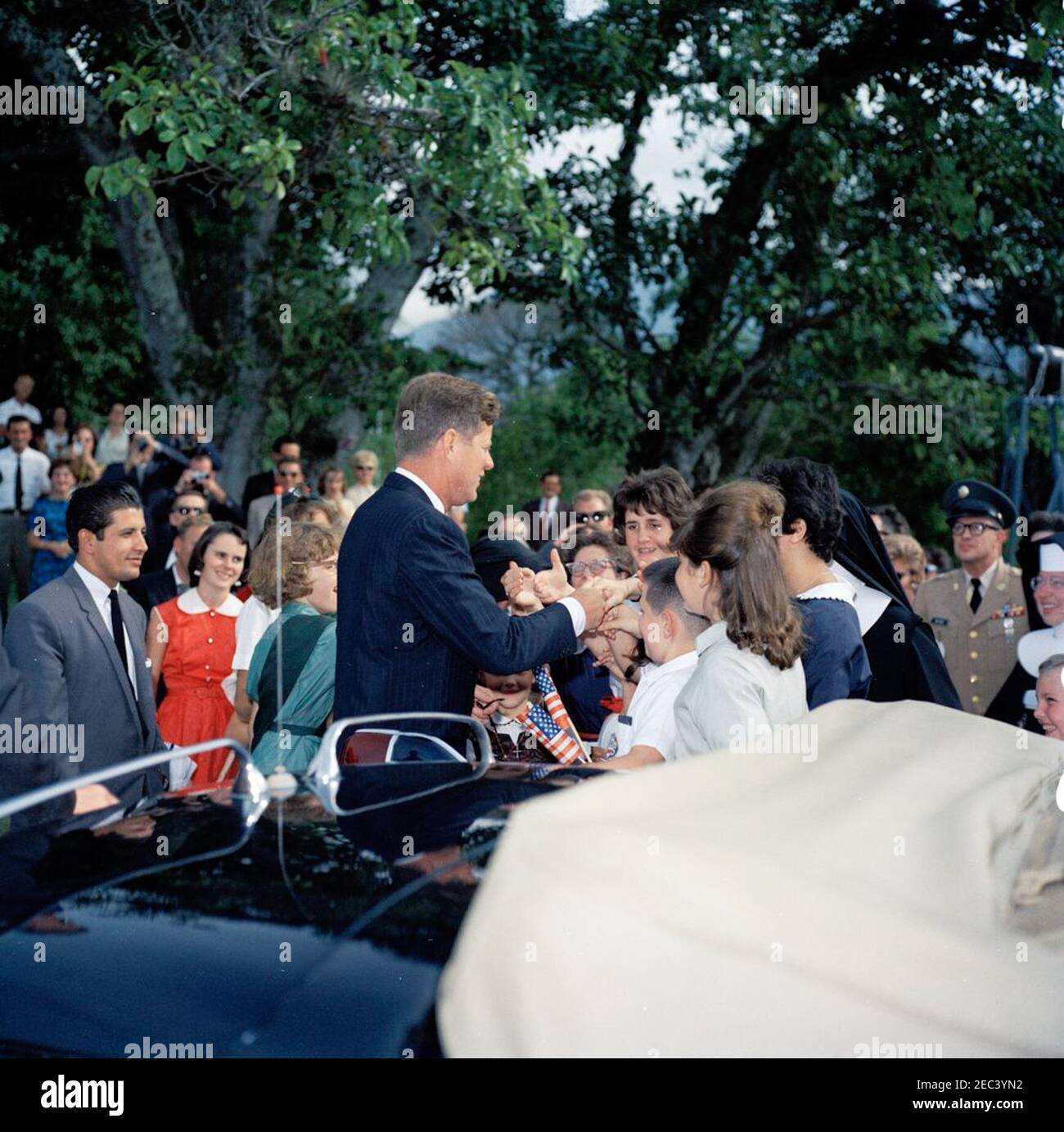 Trip to Costa Rica: President Kennedy greets Costa Rican Little ...