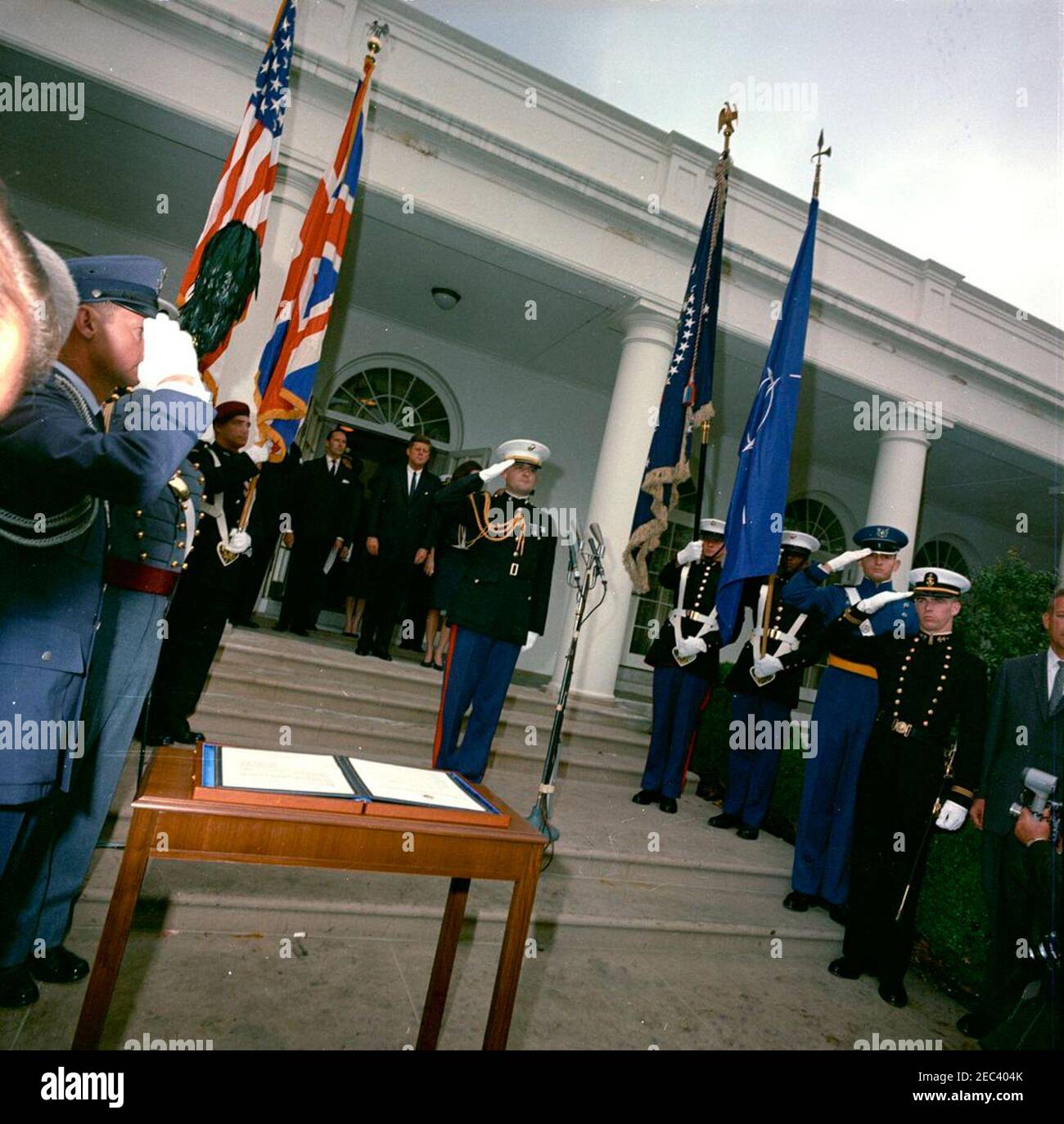 Signing ceremony, proclamation declaring Sir Winston Churchill an ...