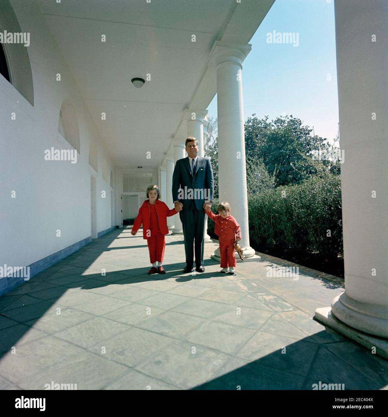 President Kennedy with John F. Kennedy, Jr. (JFK, Jr.), u0026 Caroline ...