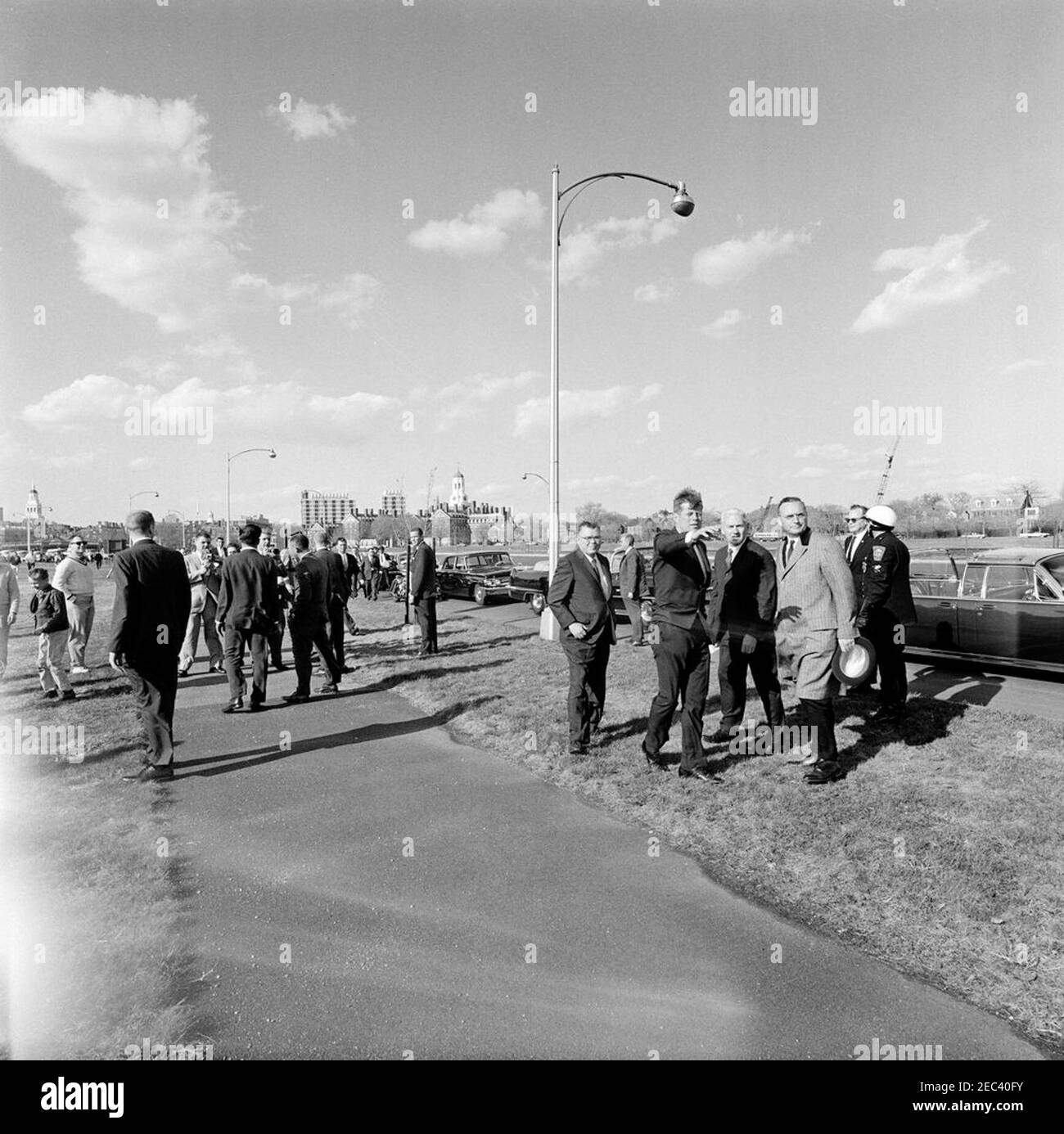 Trip to Boston: President Kennedy visits site of his future ...