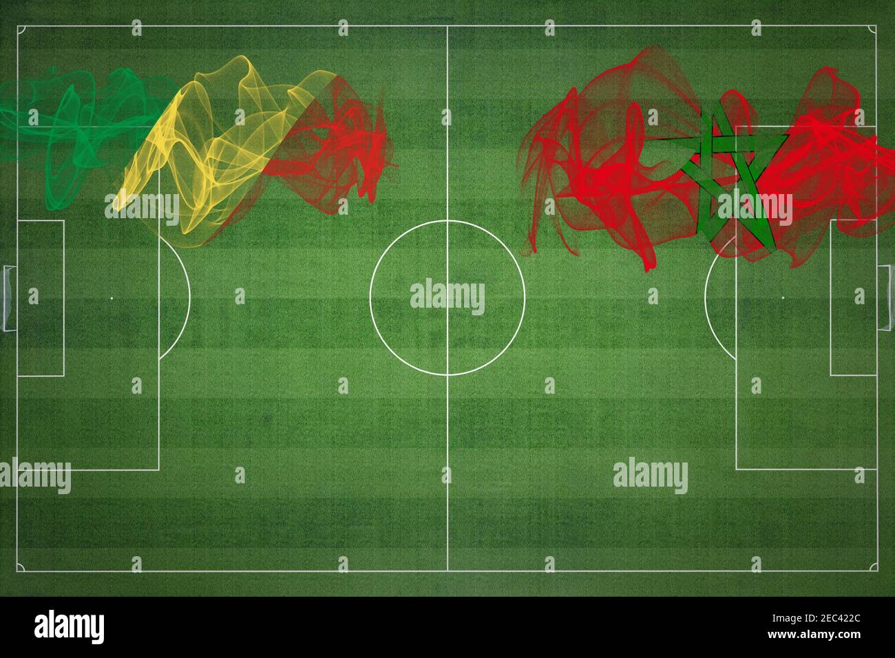 Republic of the Congo vs Morocco Soccer Match, national colors ...