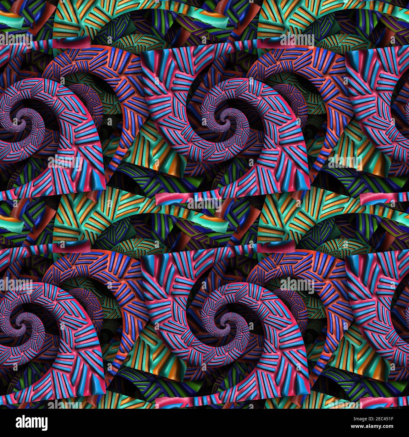 3D render of seamless background tile with embossed abstract pattern on ...