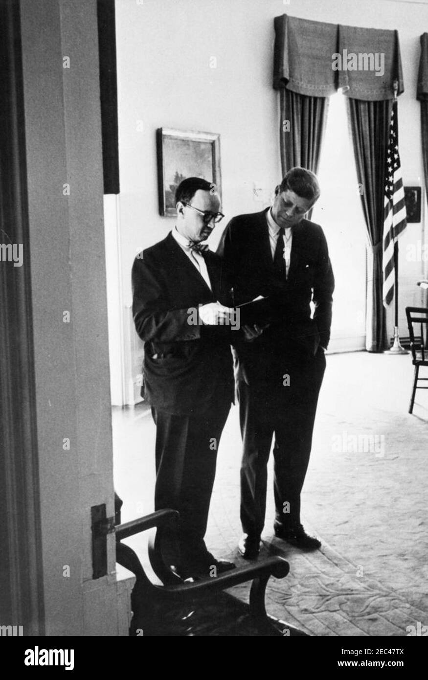 Meeting with Presidential Aide Arthur Schlesinger, Jr.. President John ...