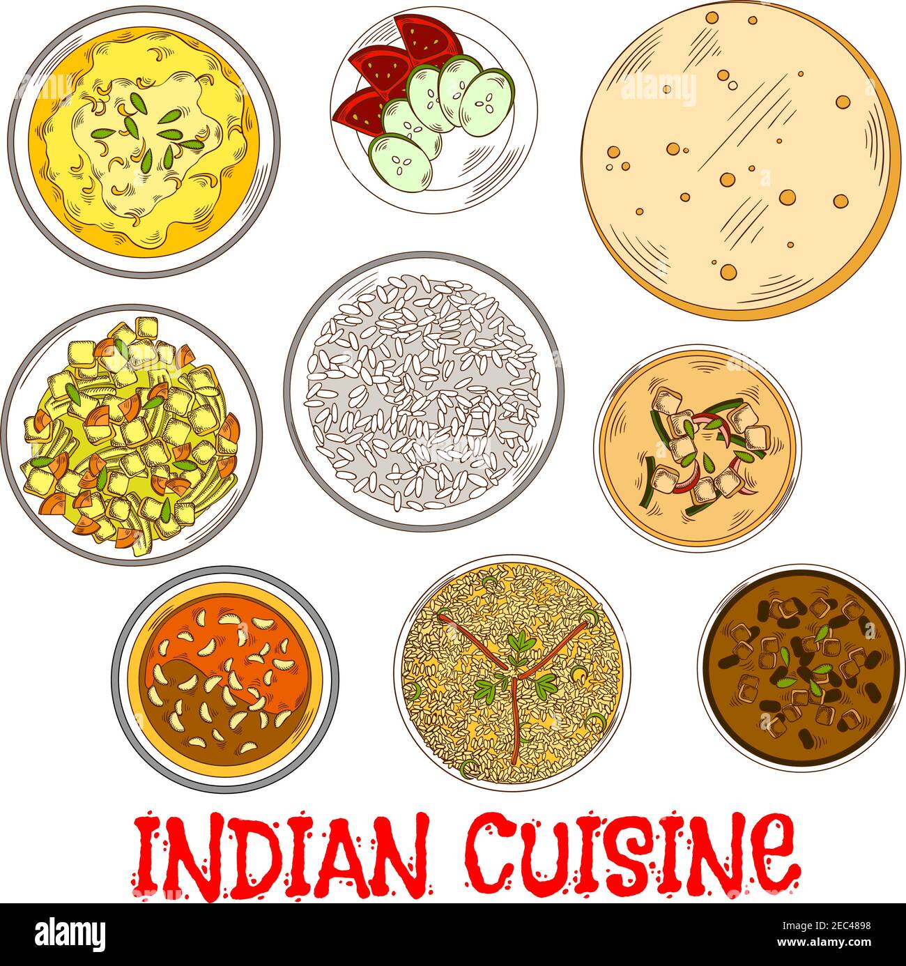 Thali food cuisine Cut Out Stock Images & Pictures - Alamy