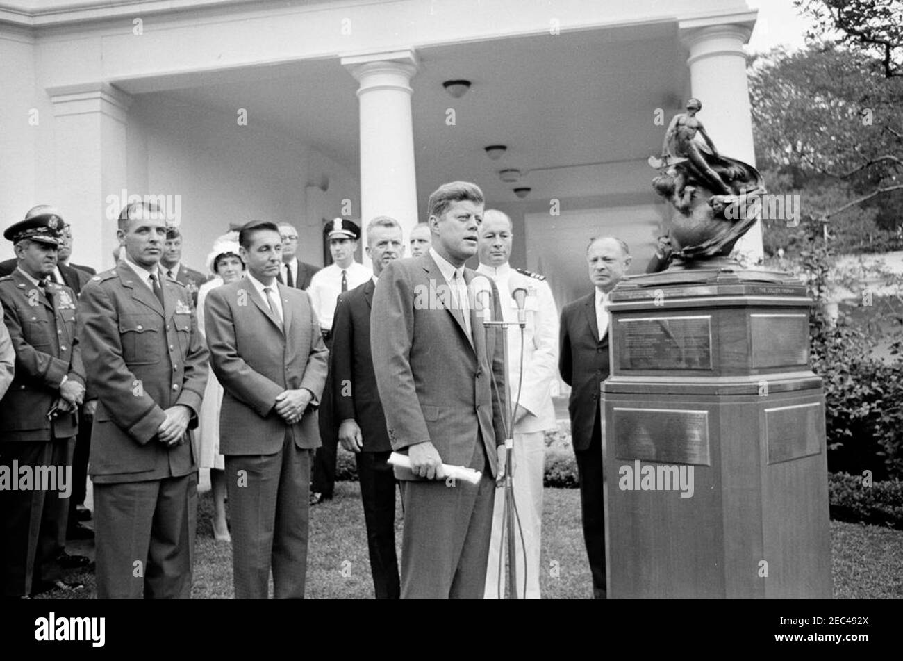 Presentation of the 1961 Collier Trophy, 11:30AM. President John F ...