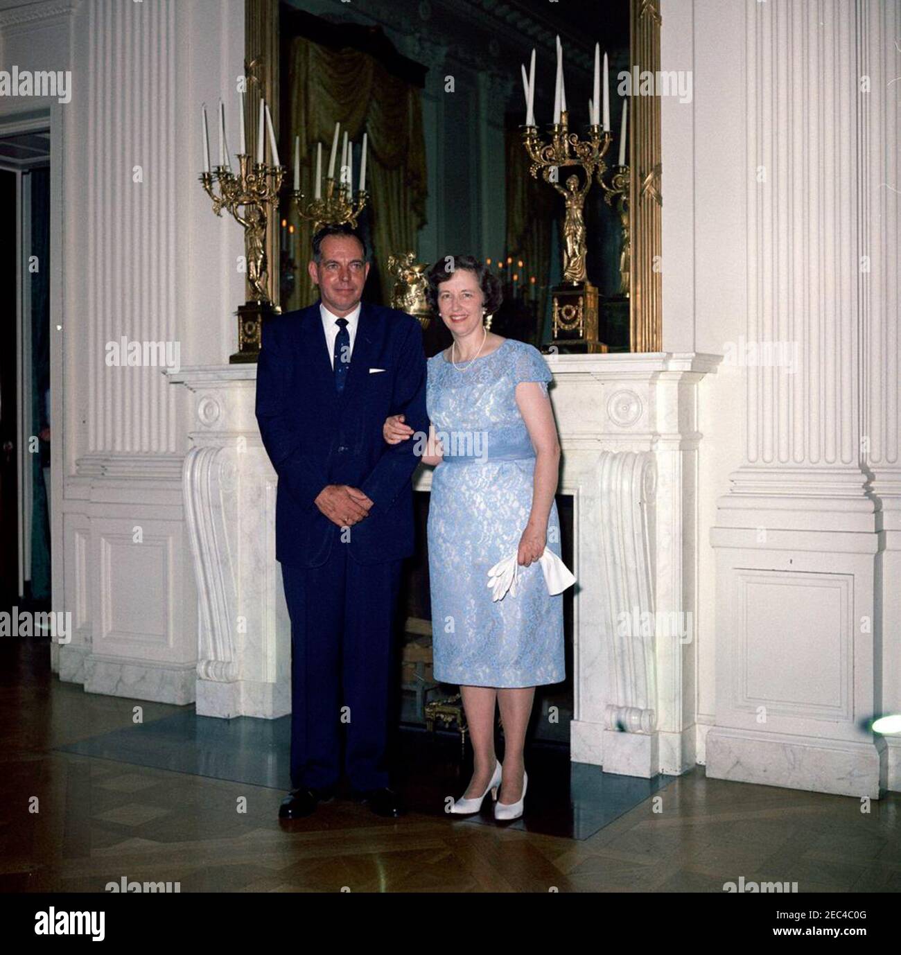 Military Reception at the White House, 6:00PM. Two unidentified guests ...