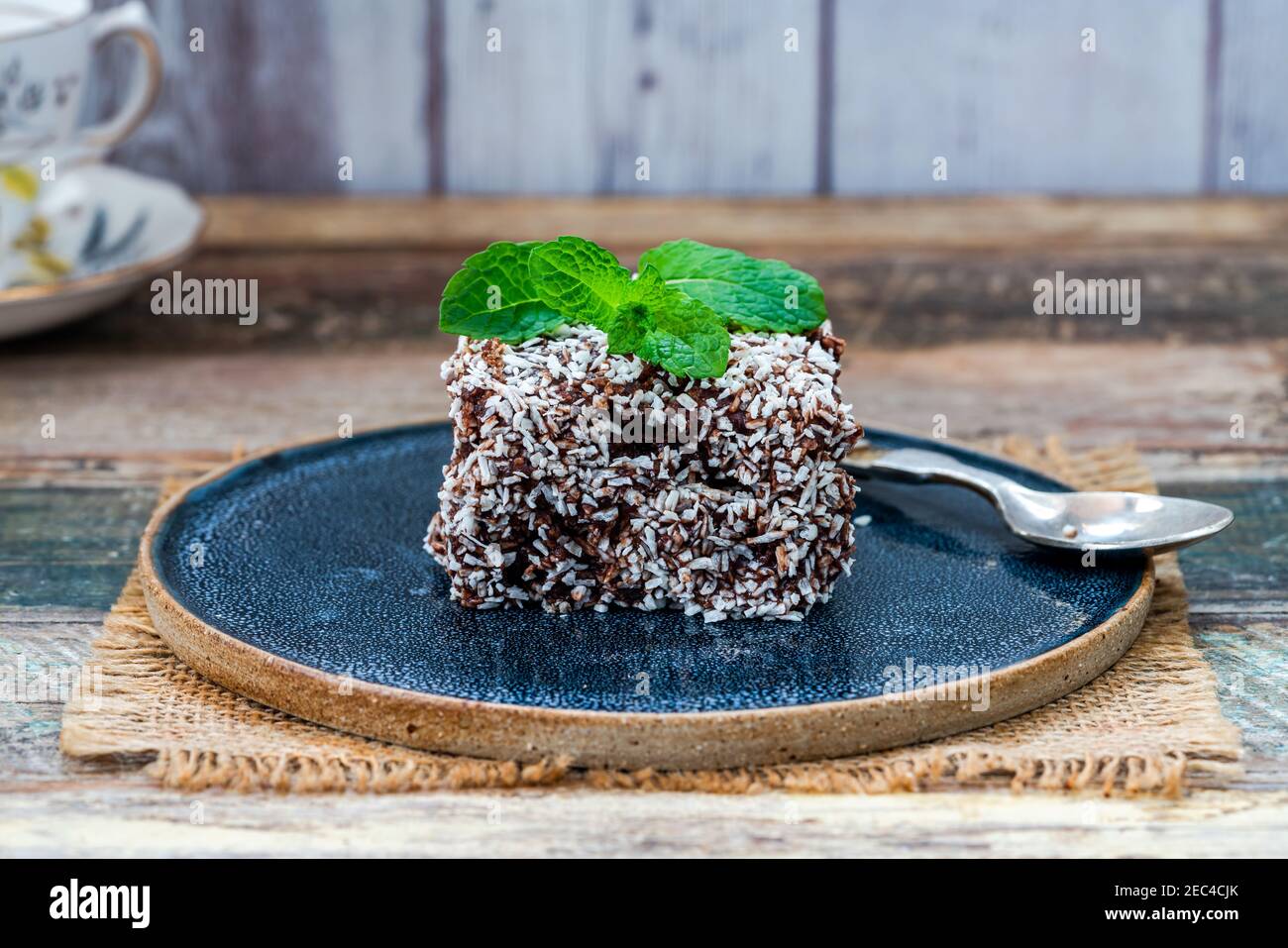 Lamington cake squares - traditional Australian sponge cakes coated ...