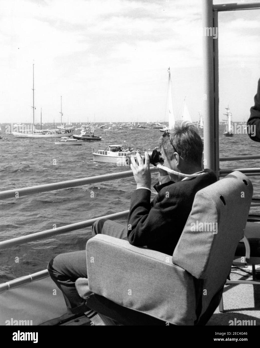 President Kennedy Watches the 1st Americau0027s Cup Race. President ...