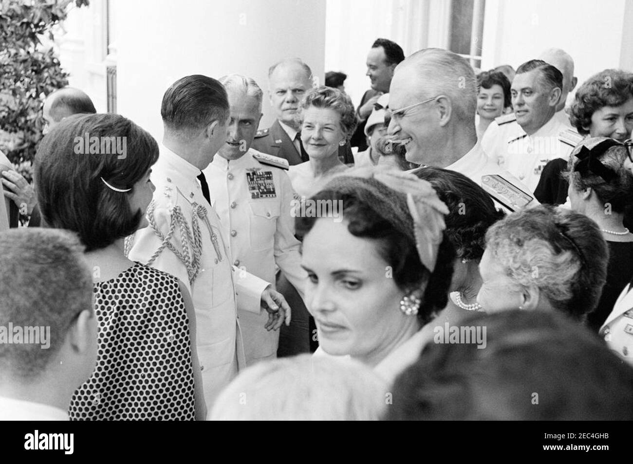 Military Reception at the White House, 6:00PM. First Lady Jacqueline ...