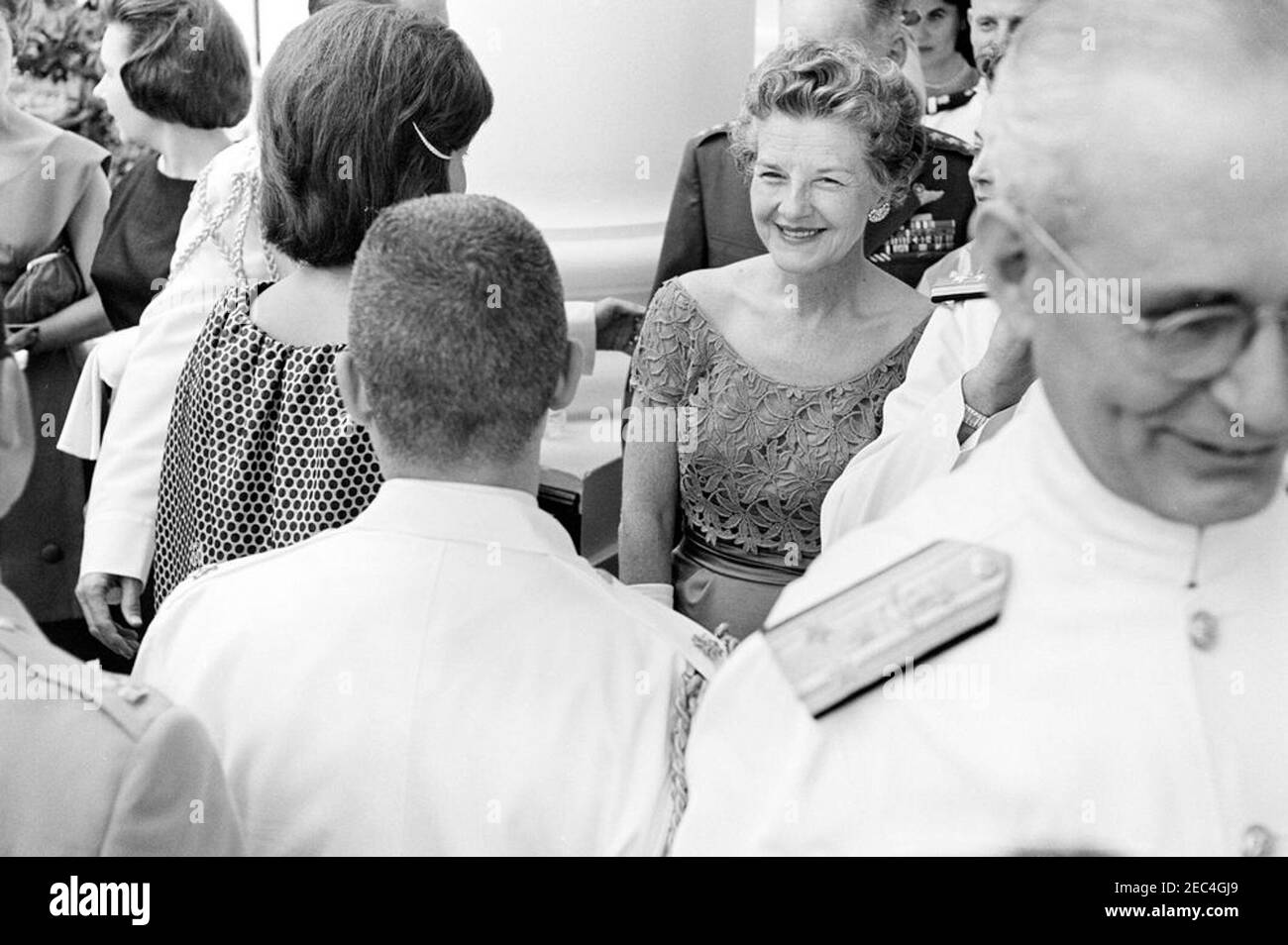 Military Reception at the White House, 6:00PM. First Lady Jacqueline ...