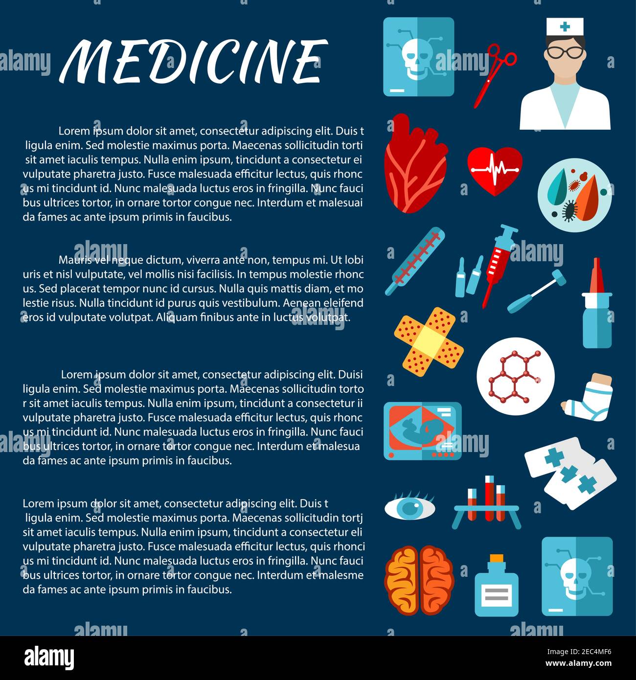 General medicine template for medical examination concept design with ...