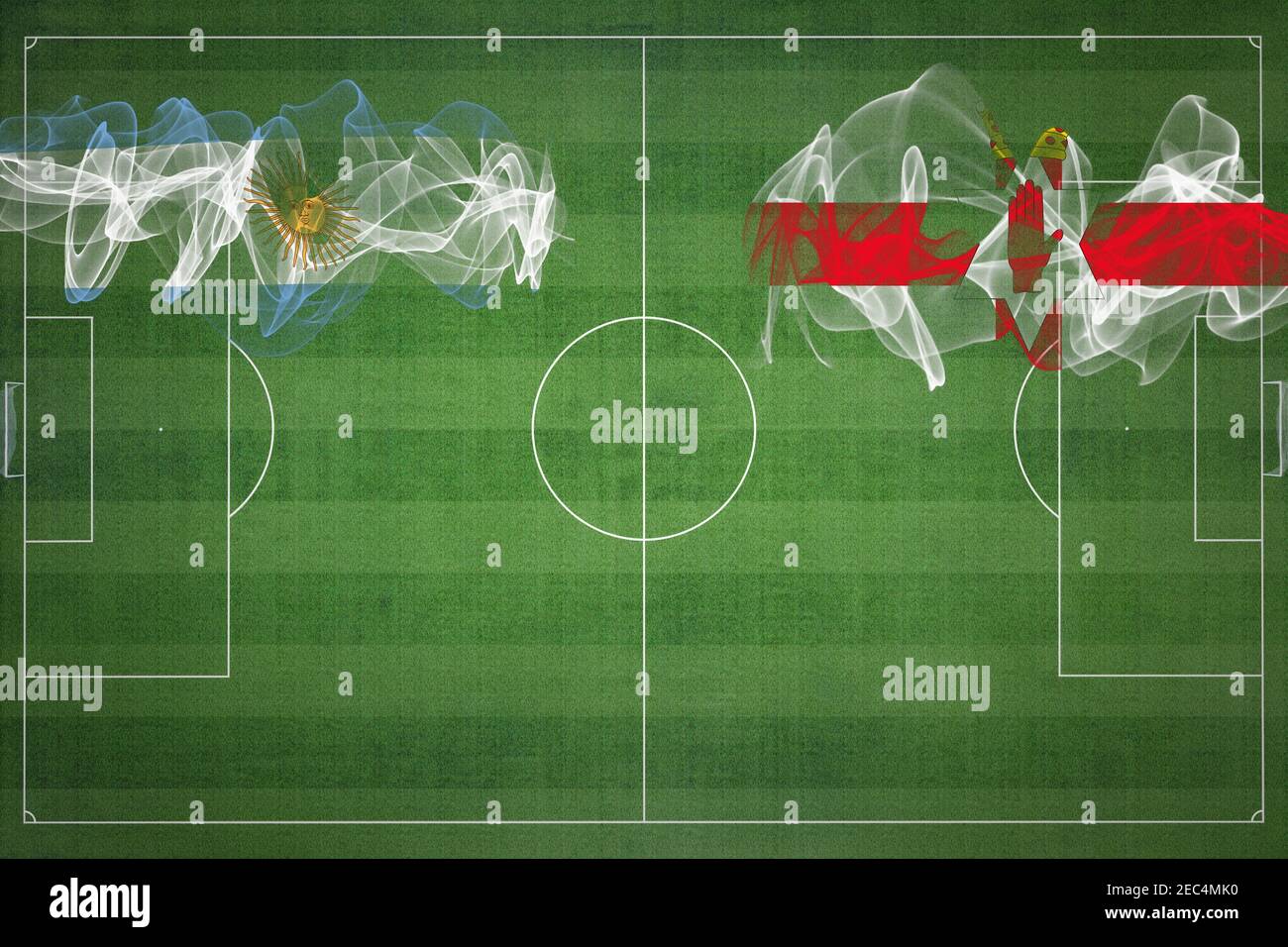 Argentina vs Northern Ireland Soccer Match, national colors, national ...