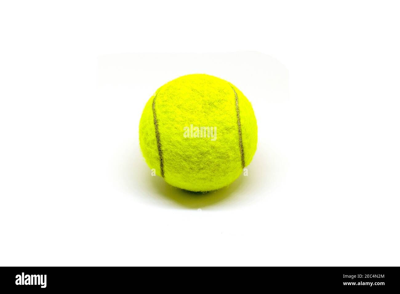 Tennis ball on white background. Isolated tennis ball. Yellow felt ball ...