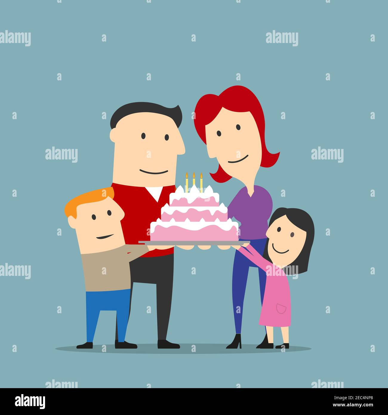 Mother daughter birthday celebration Stock Vector Images - Alamy