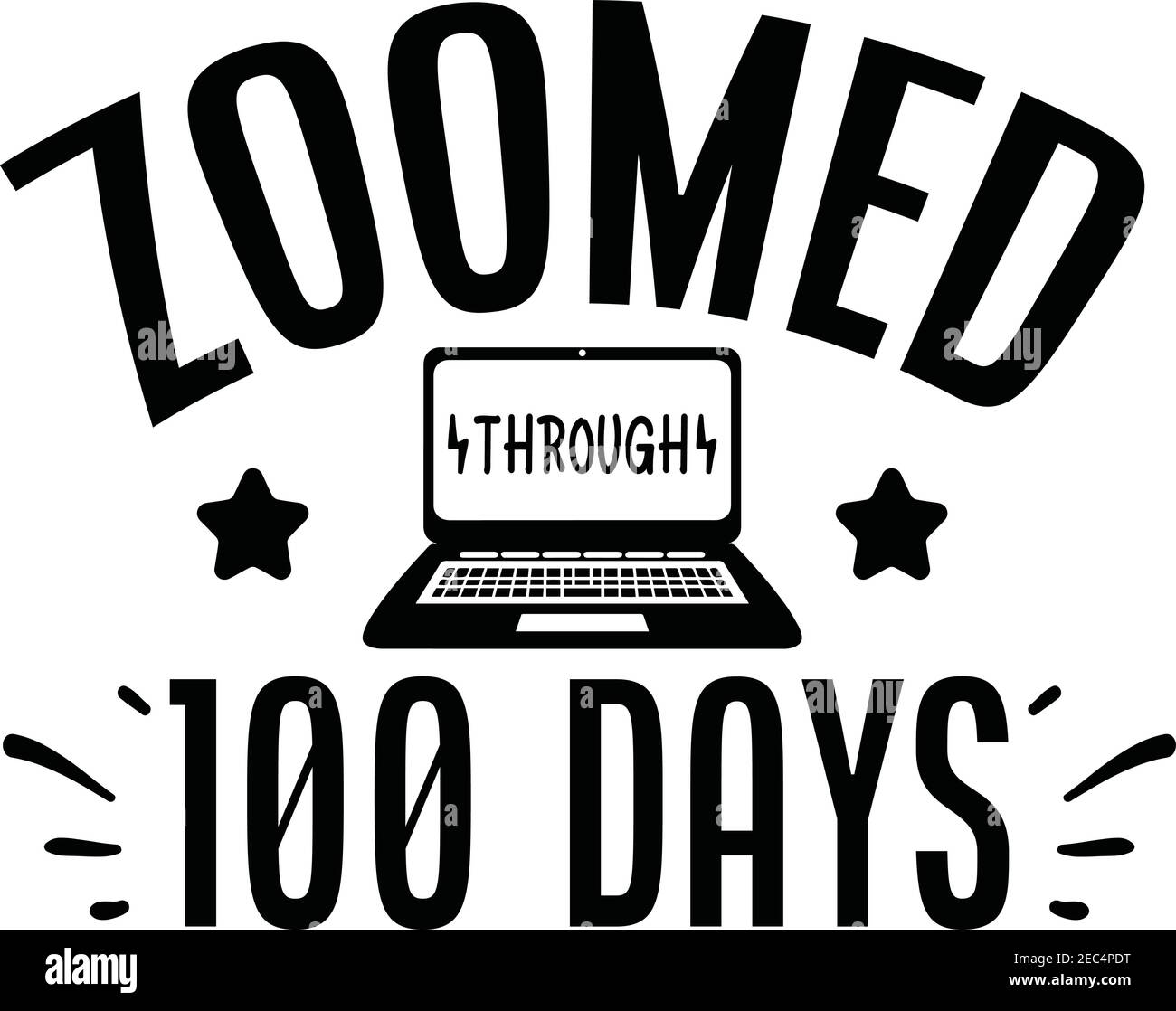 Zoomed Through 100 Days, Vector Illustration Stock Vector Image & Art ...
