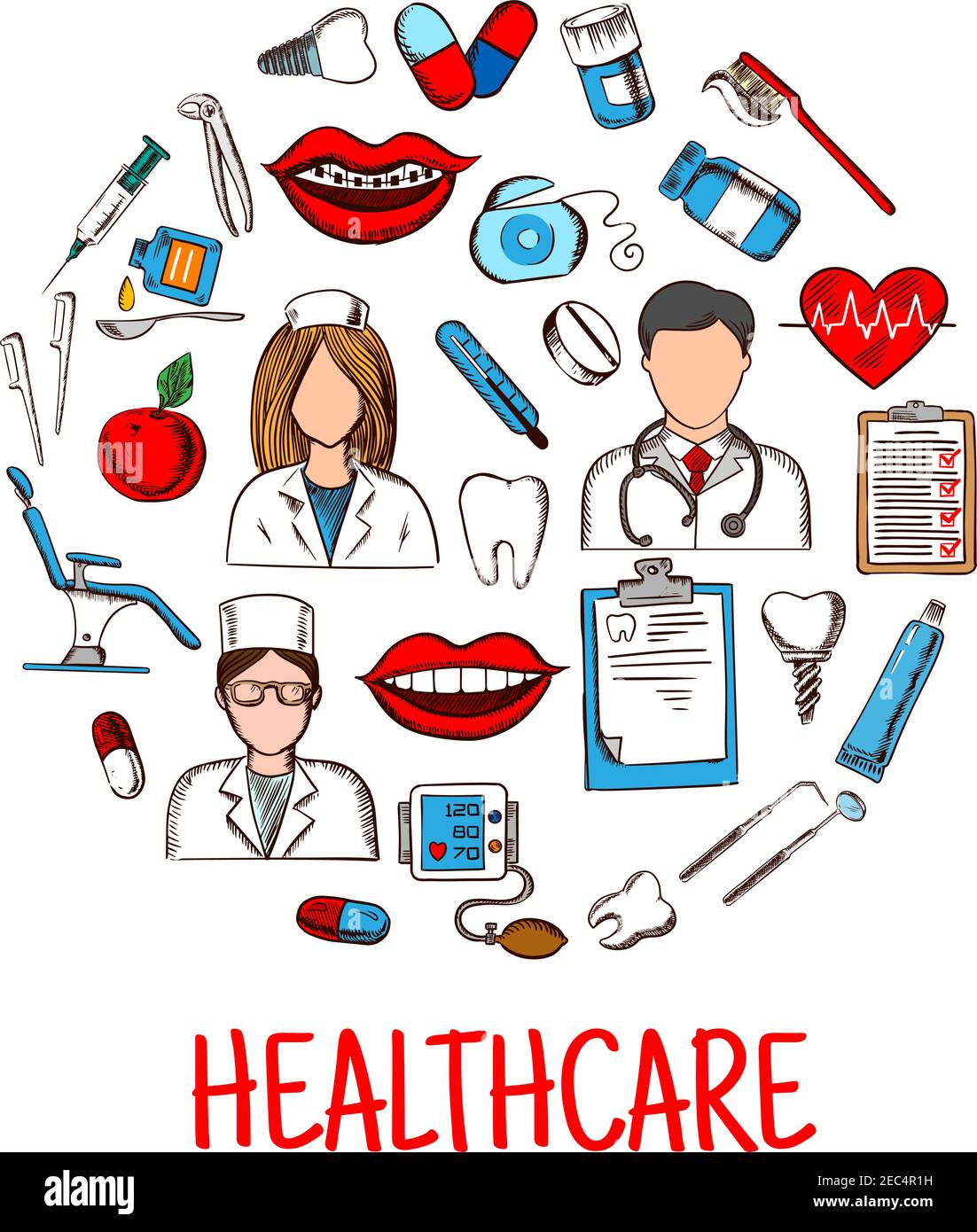 Healthy teeth circle hi-res stock photography and images - Alamy