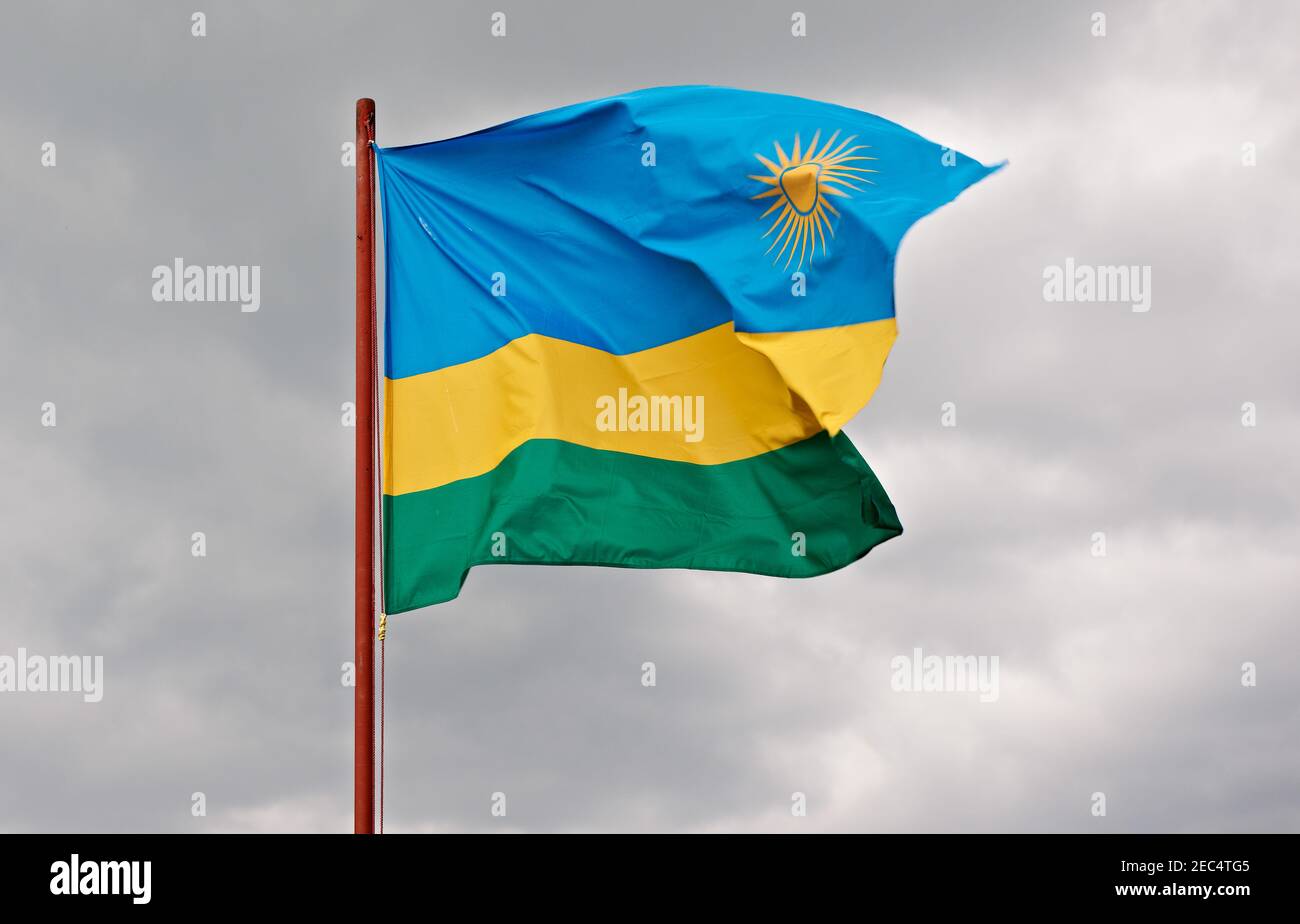 National flag of Rwanda, Africa Stock Photo - Alamy