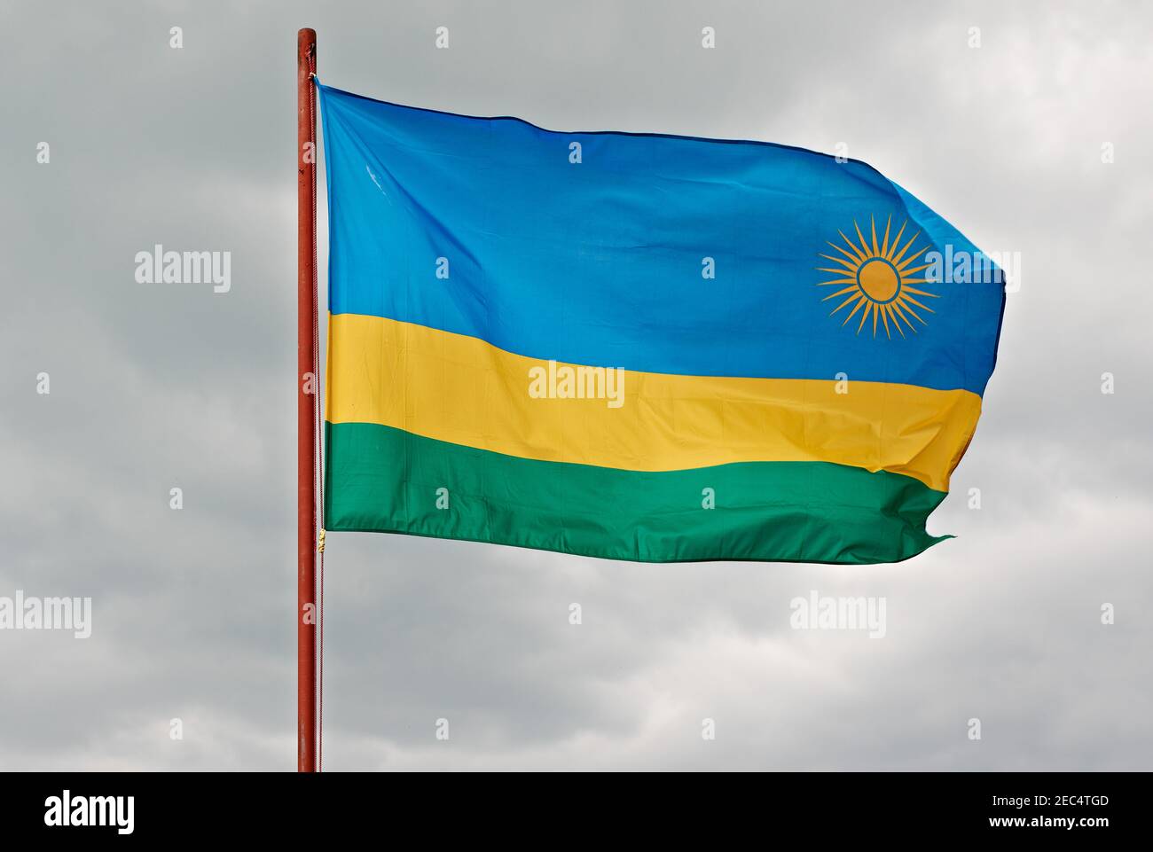 National flag of Rwanda, Africa Stock Photo - Alamy