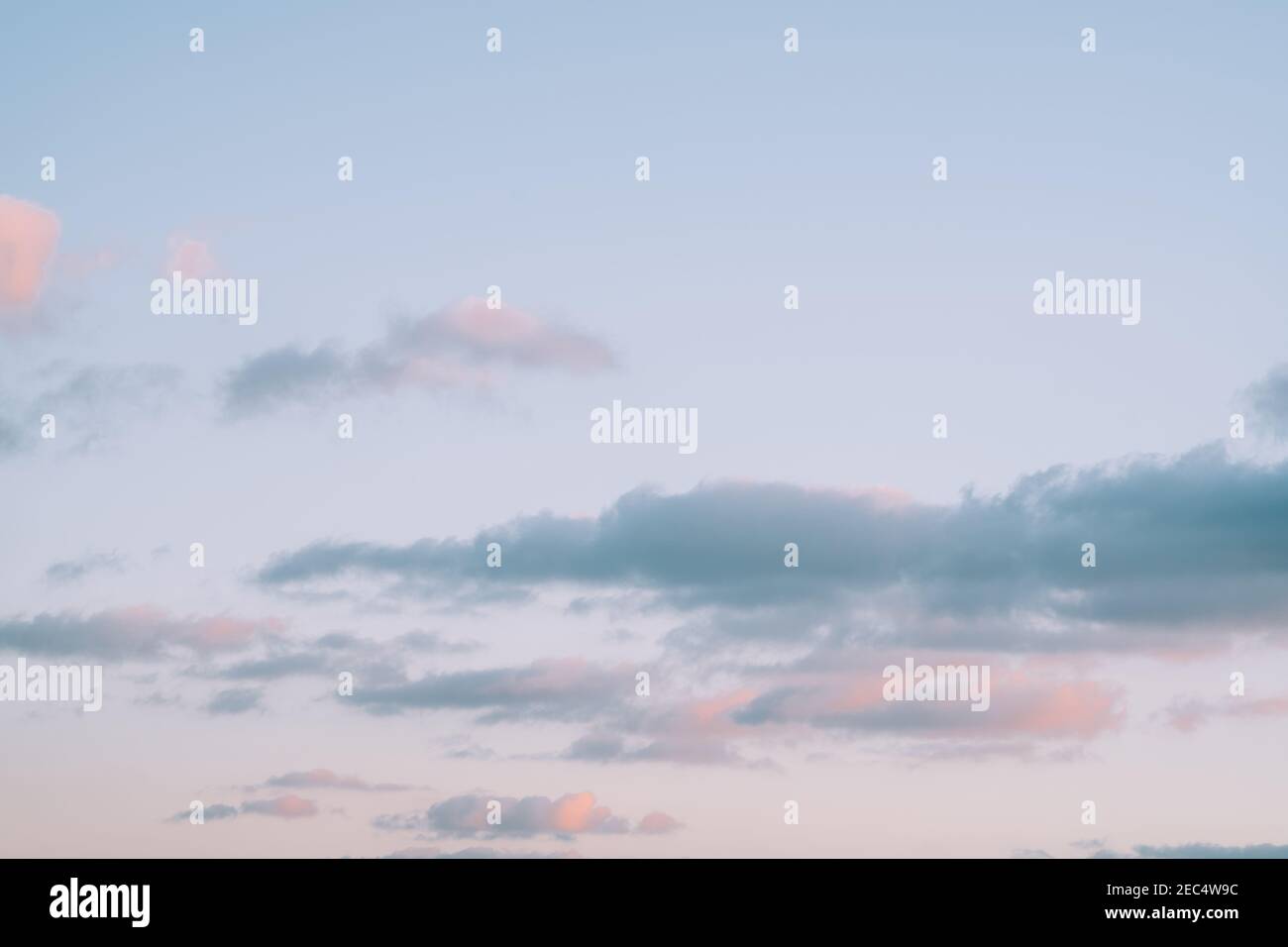 A soft evening sky with clouds Stock Photo - Alamy