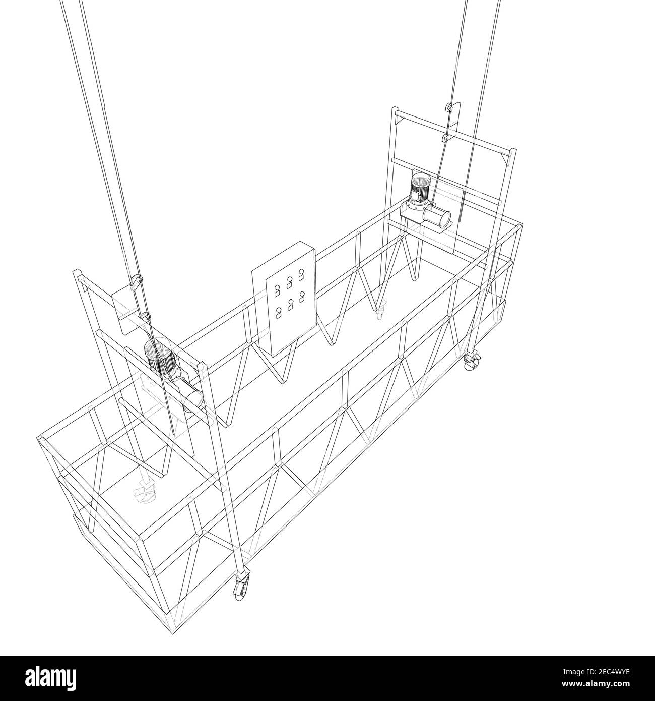 Empty construction elevator. Vector Stock Vector Image & Art - Alamy