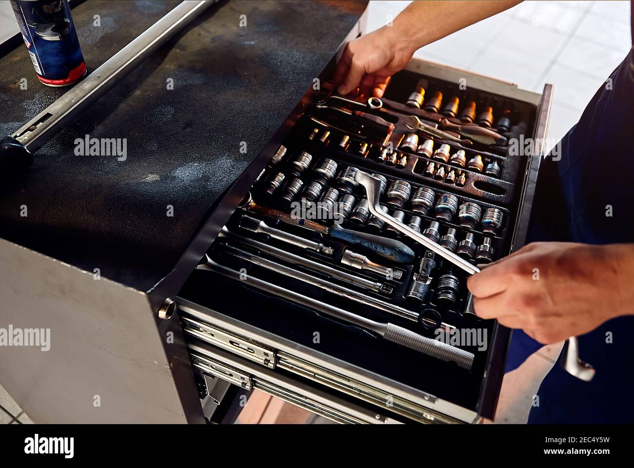 Car mechanics tool kit hi-res stock photography and images - Alamy