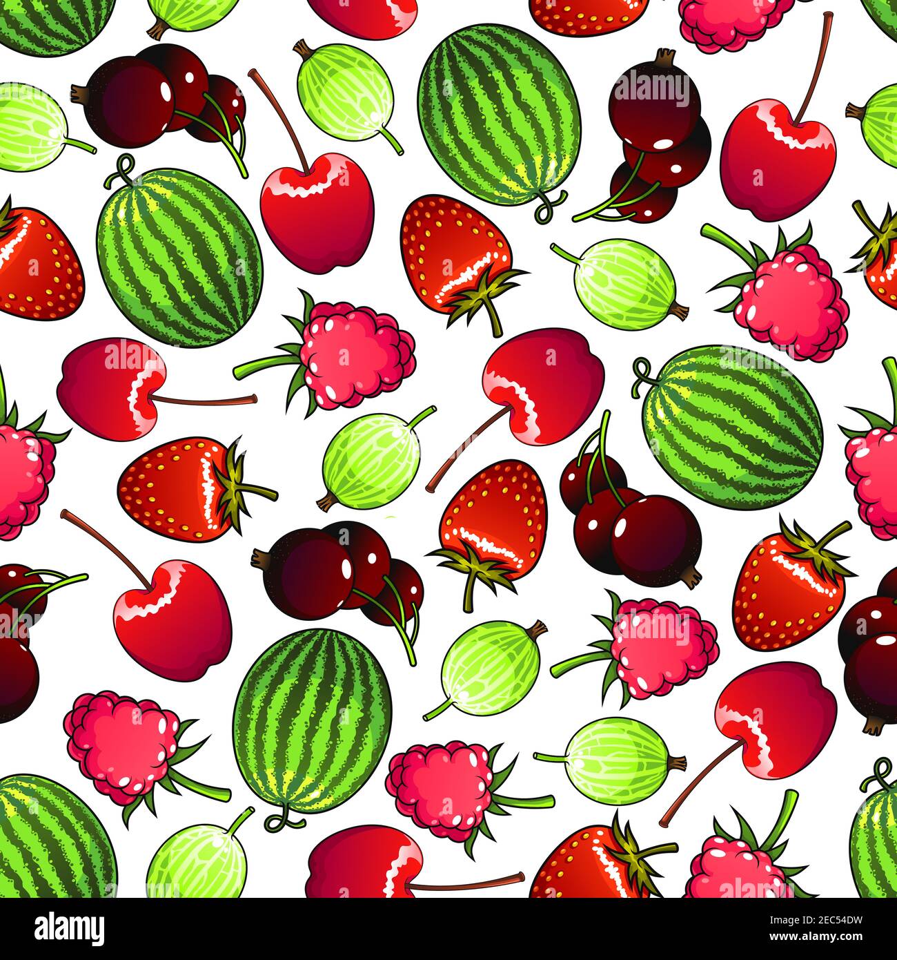 Berry fruit raspberries blackcurrant strawberry Stock Vector Images - Alamy