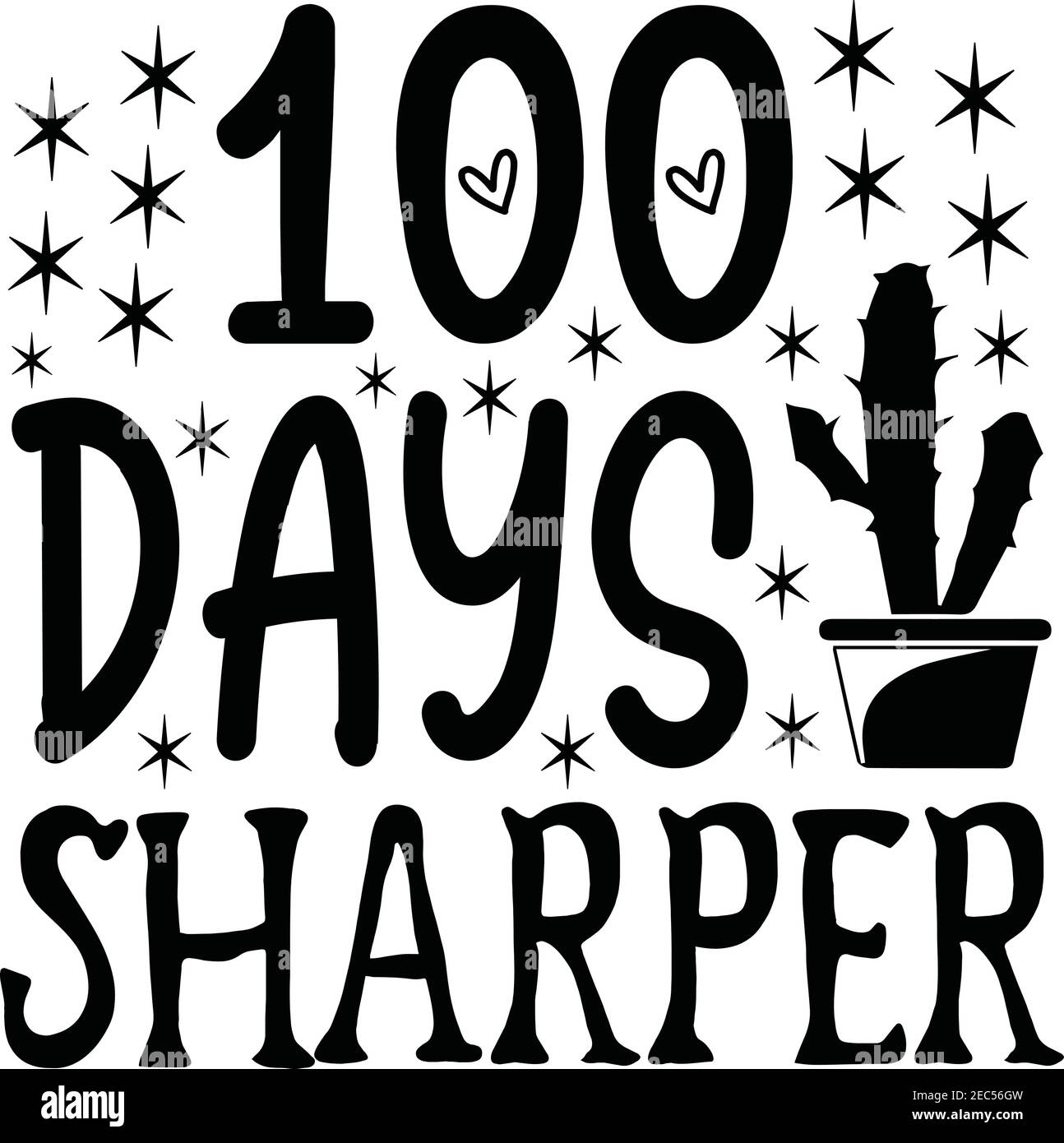 100 Days Sharper, Illustration Vector File Stock Vector Image & Art - Alamy