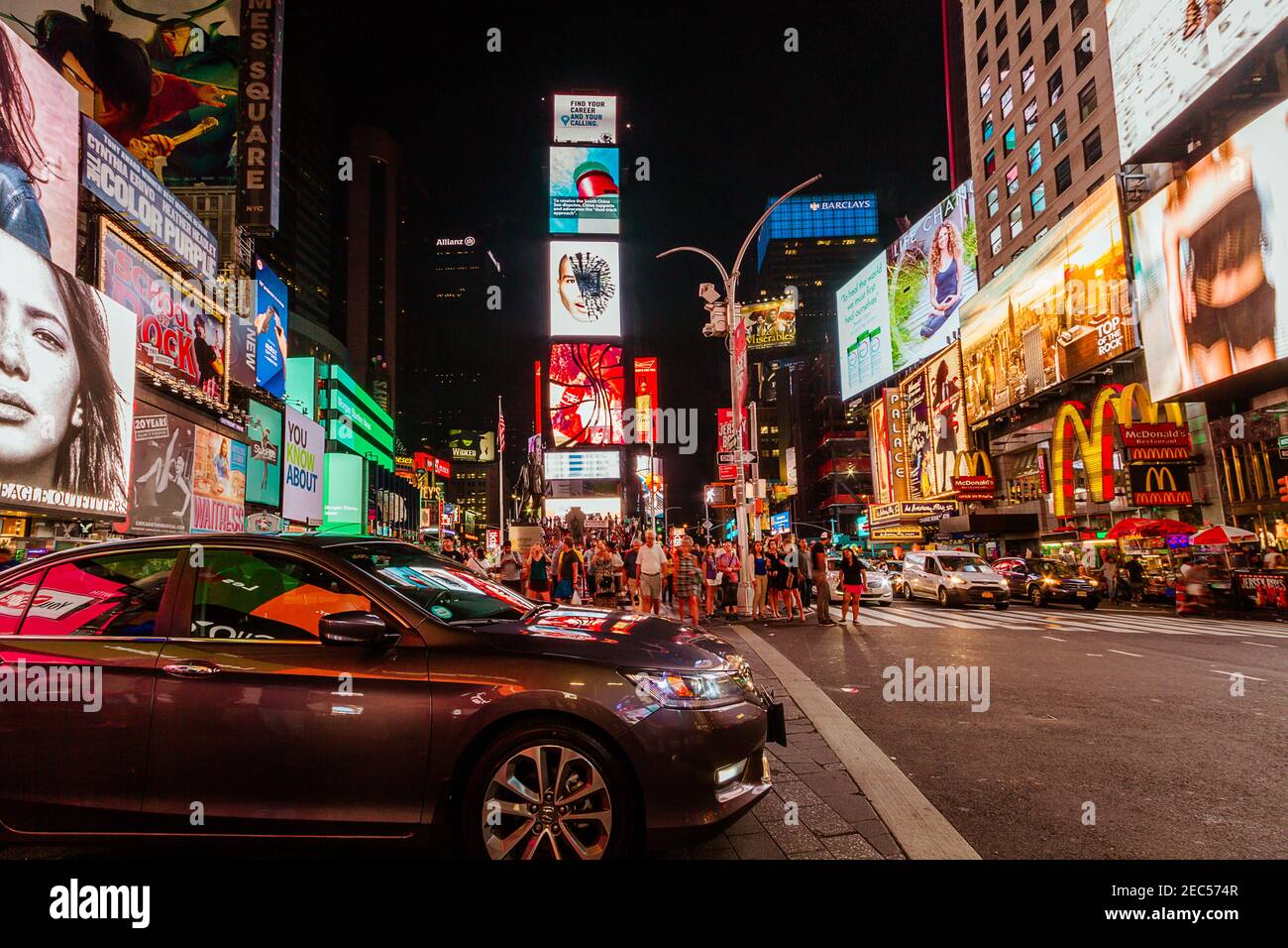 Times square billboards night hi-res stock photography and images - Alamy