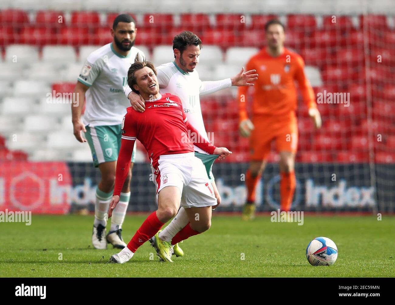 Nottingham Forest's Luke Freeman (left) and AFC Bournemouth's Adam ...