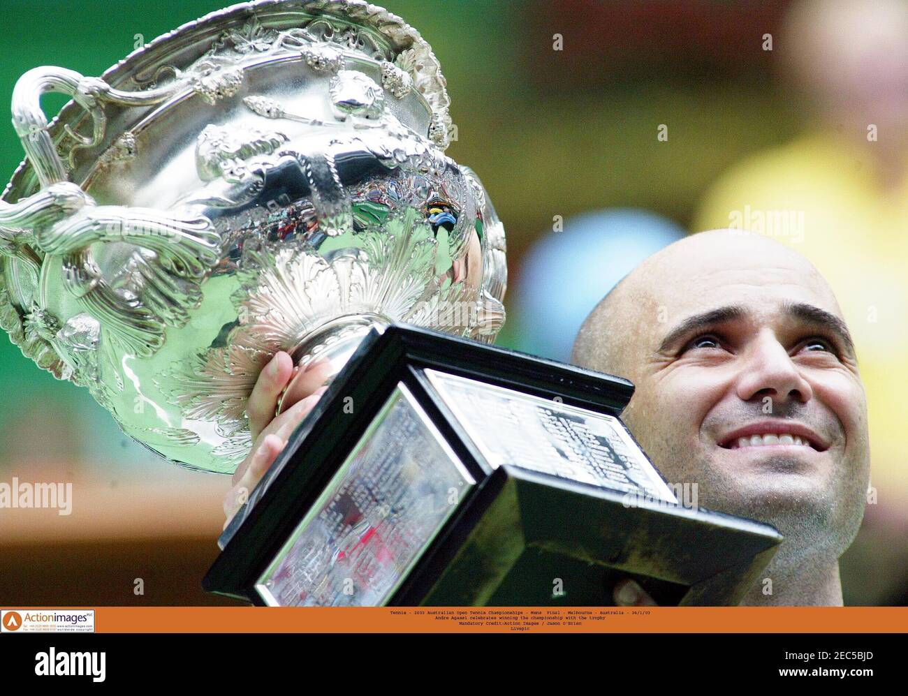 Andre agassi celebrates winning the australian open High Resolution ...
