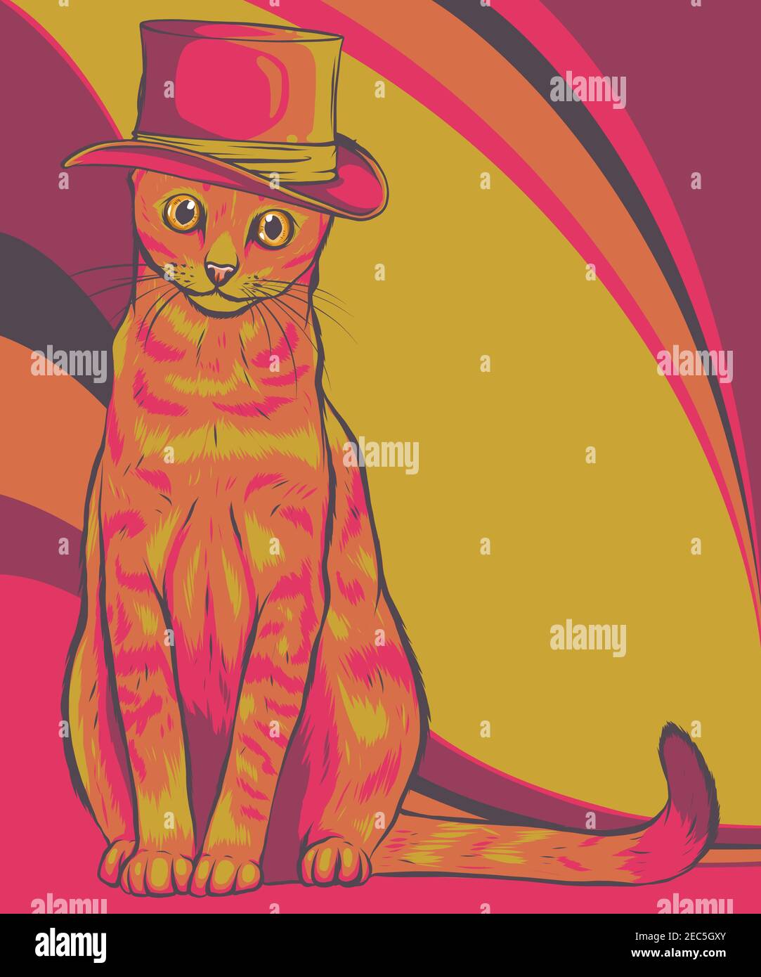Cat with a bow Stock Vector Images - Alamy