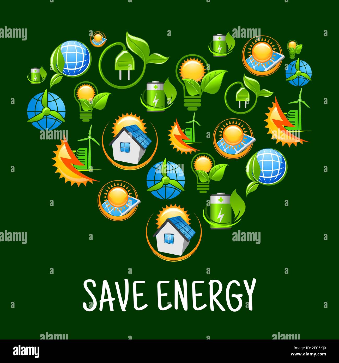 Solar wind batteries Stock Vector Images - Alamy