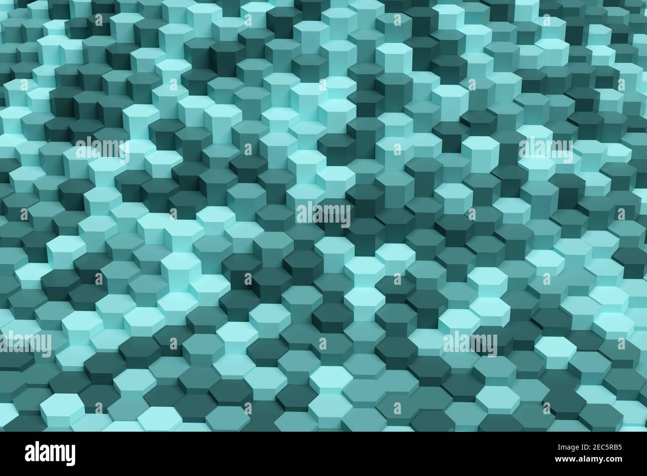 Green hexagons abstract background. Geometric pattern. 3d illustration ...