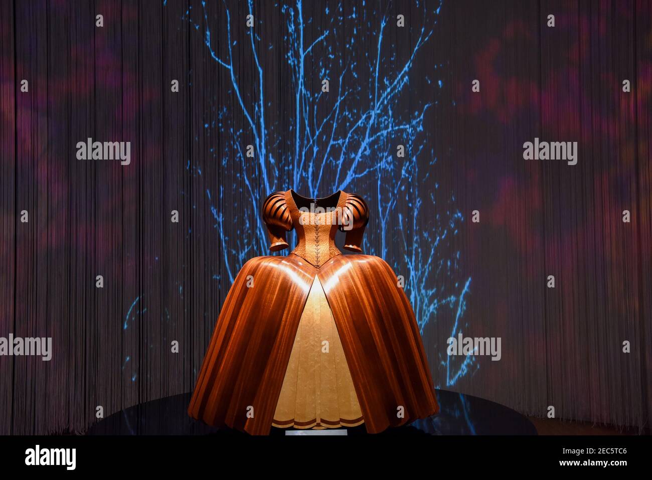 Wellington, WOW. 14th Feb, 2021. A wearable art creation is displayed ...