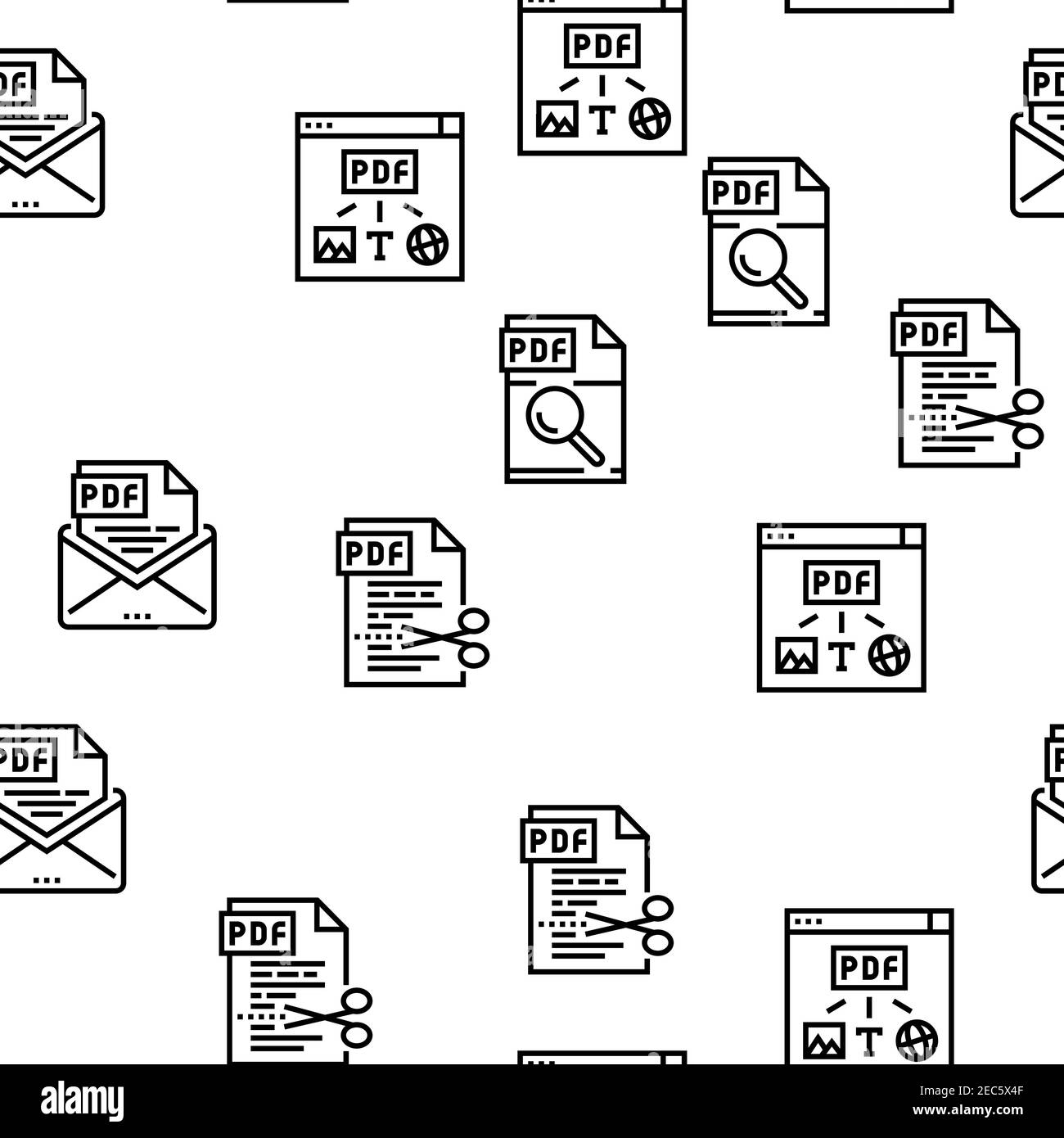 Pdf Electronic File Vector Seamless Pattern Stock Vector Image & Art ...