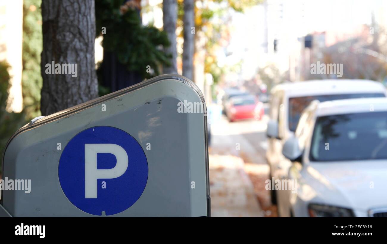 Parking lot sign as symbol of traffic difficulties and transportation ...