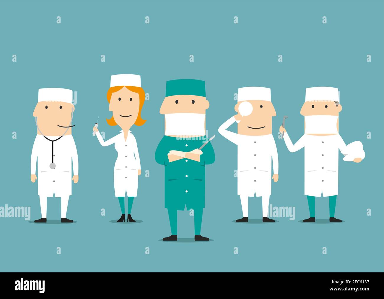 Medical professions. Medicine occupation human characters. Doctor ...