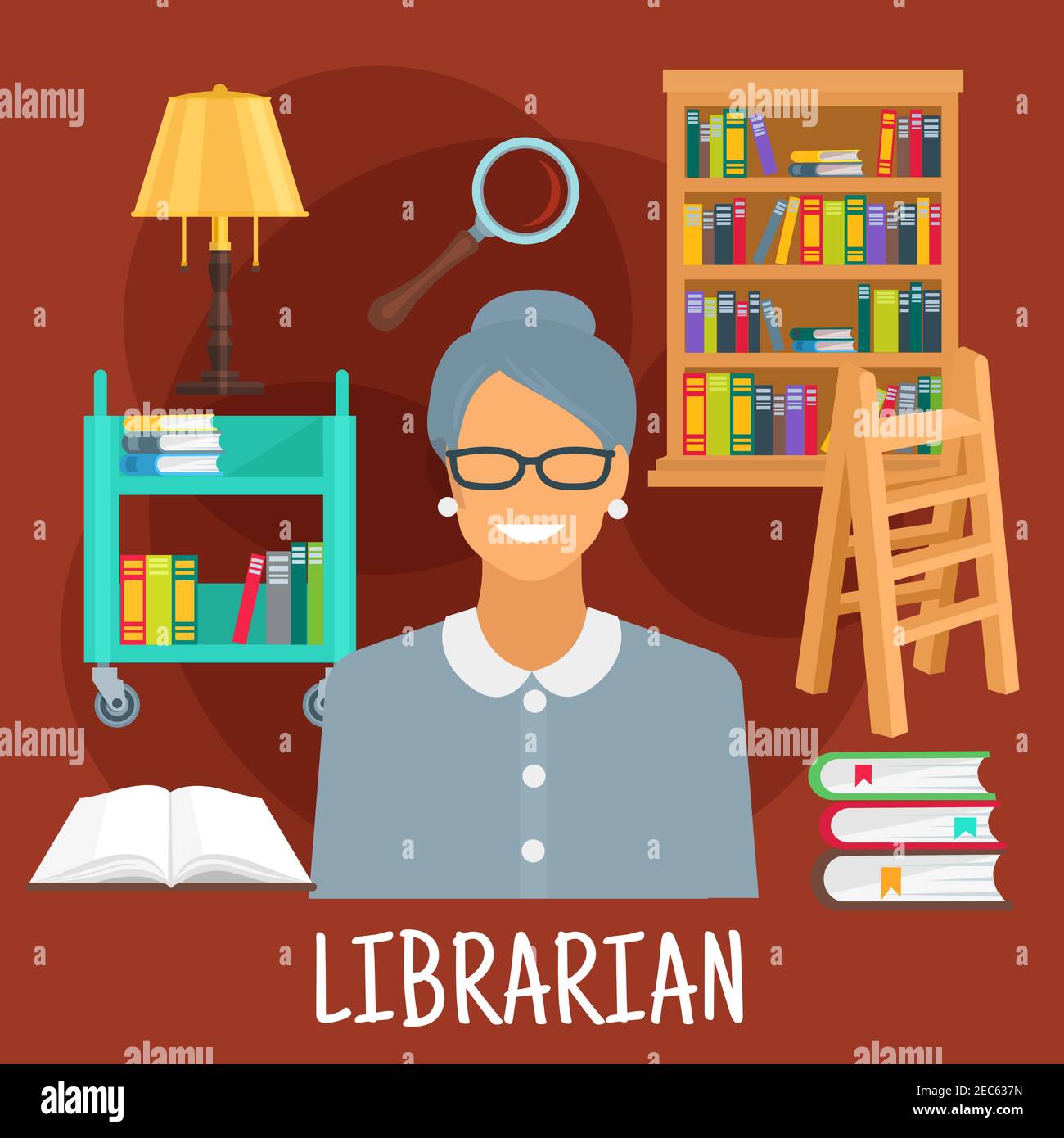 Woman ladder library hi-res stock photography and images - Alamy