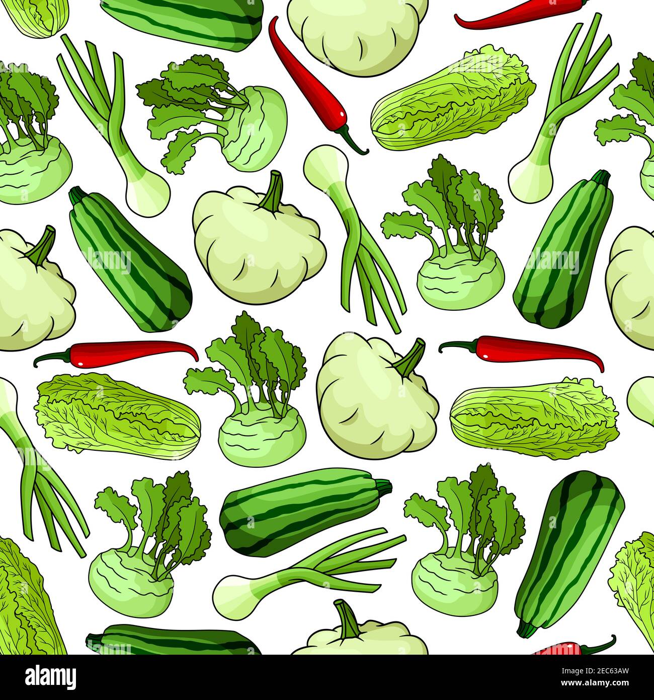 Vegetables seamless background. Wallpaper with vector pattern of fresh ...