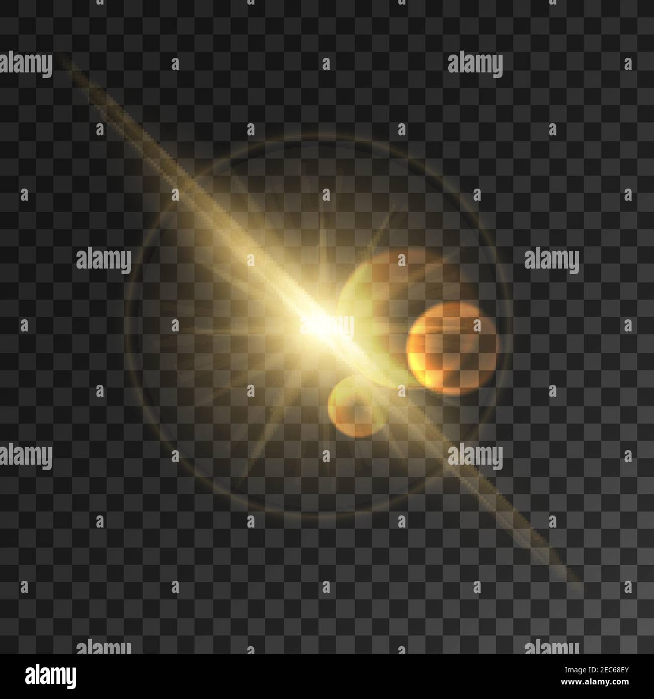 Glowing light flash. Space star burst explosion with lens flare effect ...