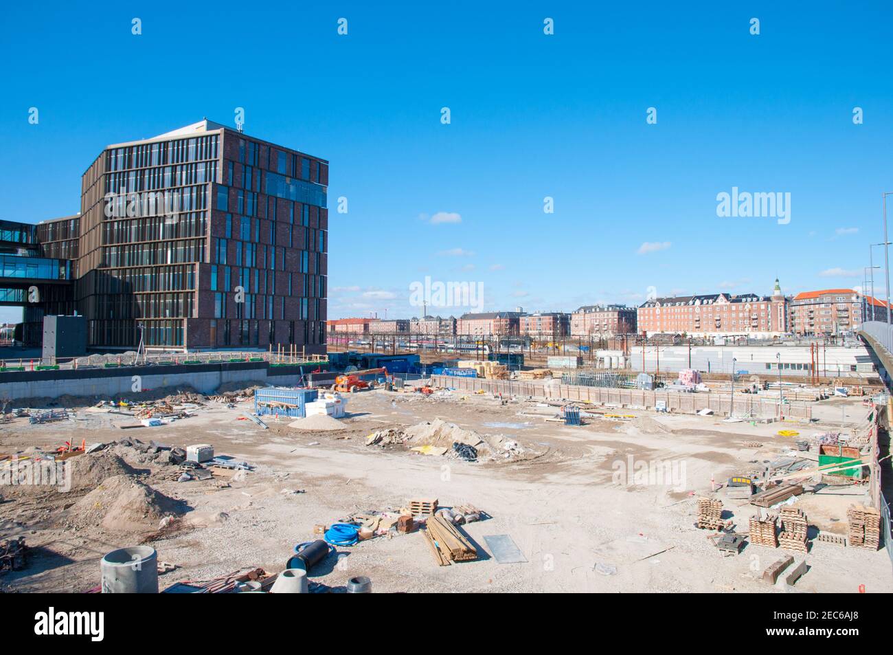 Copenhagen Denmark - March 18. 2018: Construction site in downtown ...