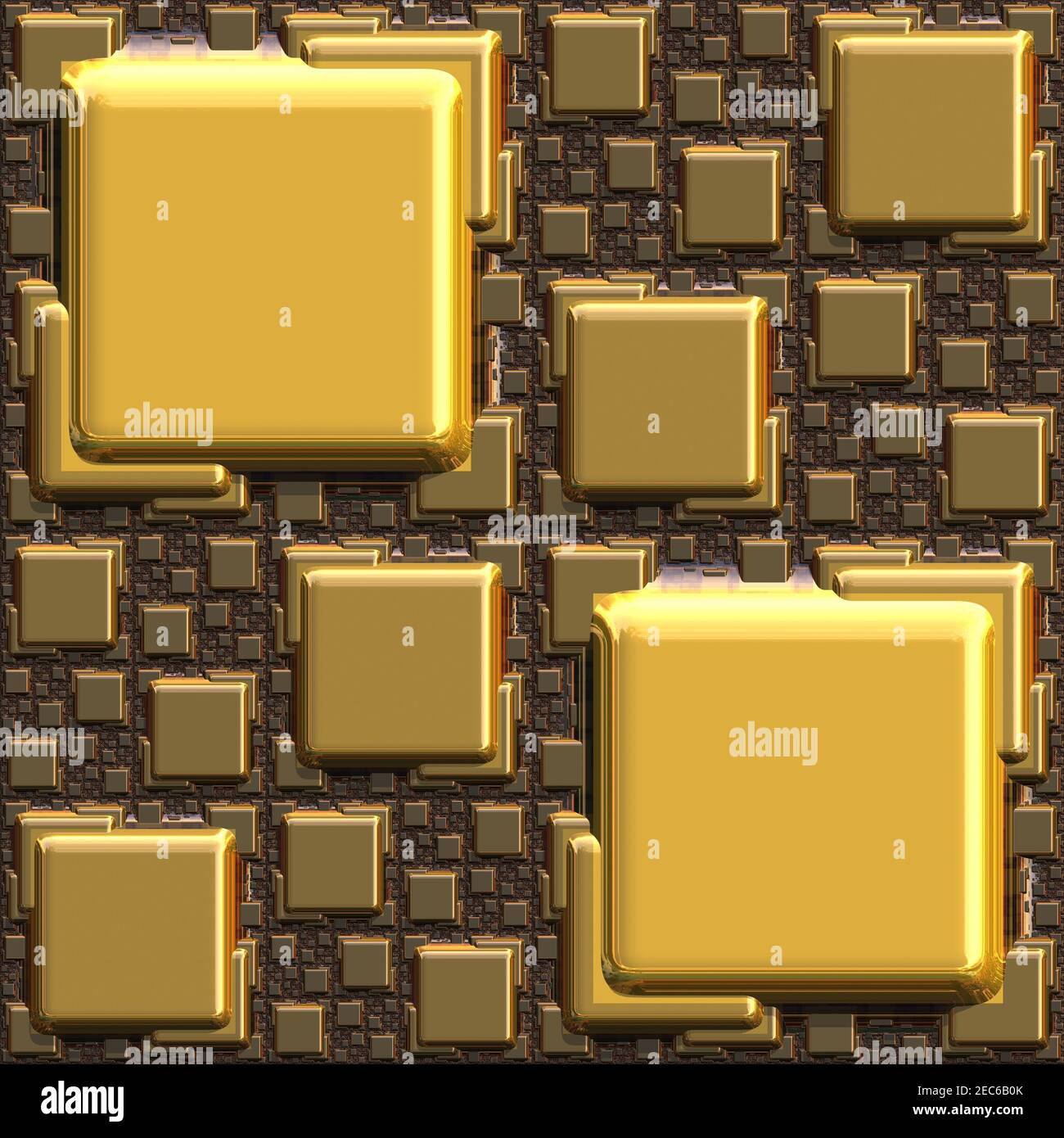 3D render of plastic seamless background tile with embossed metallic ...