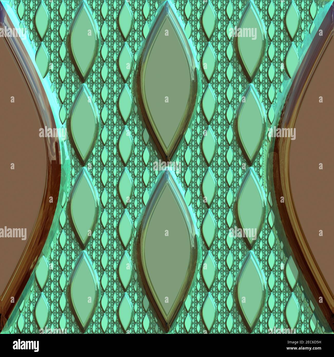 3D render of plastic seamless background tile with embossed metallic ...